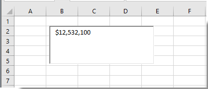 How to format a textbox as currency in Excel?