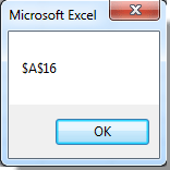 How to get the address of active cell in Excel?