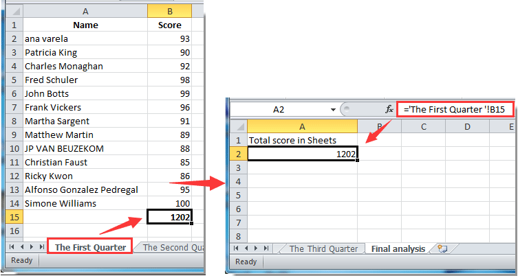 How To Get Or Reference Cell From Another Worksheet In Excel 