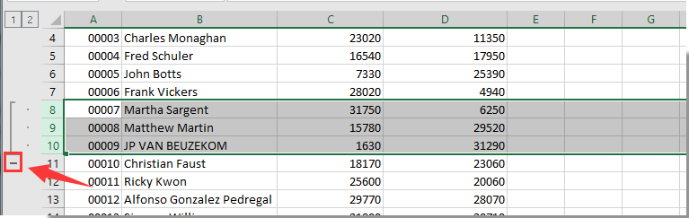 How To Hide unhide Rows Or Columns With Plus Or Minus Sign In Excel 