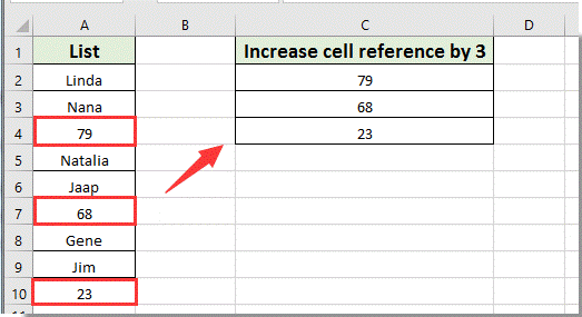 How To Increase Or Increment Cell Reference By X In Excel 