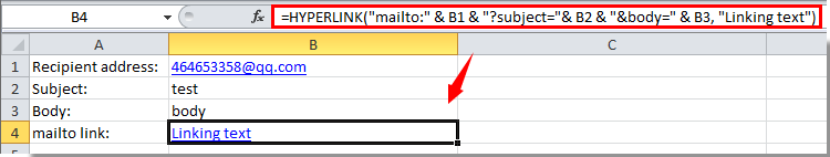 How To Send Email From Excel With Mailto Hyperlink Function 