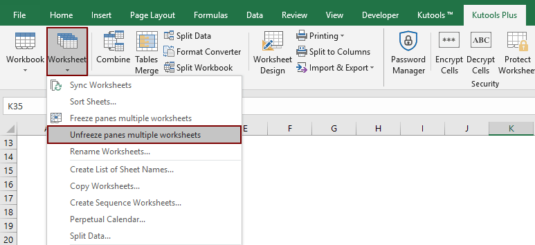 How to make header row follow when scroll down worksheet in Excel?