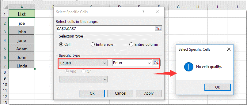 How To check If A cell Value match To A list In Excel 