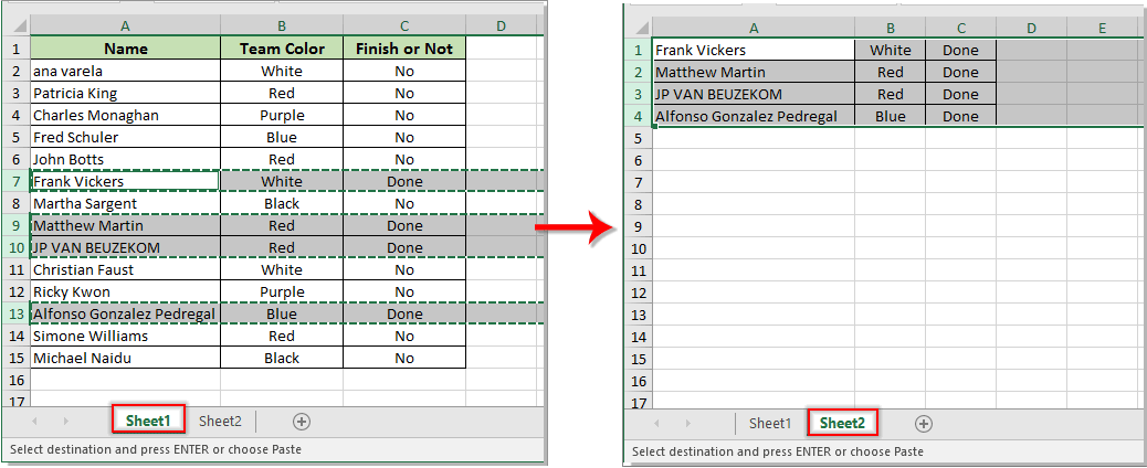 How To Move Entire Row To Another Sheet Based On Cell Value In Excel 