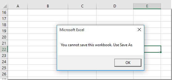 How to disable workbook save but only allow save as in Excel?