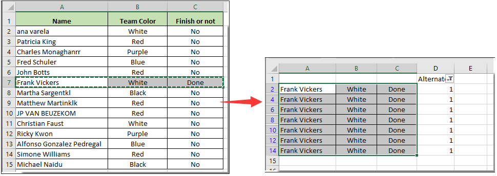 How To Paste Data In Alternate Blank Rows In Excel