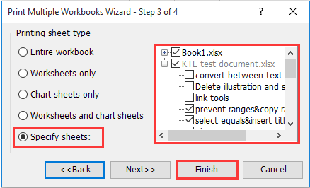 How to print only certain/specific worksheets in Excel?