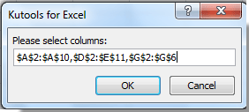 How to print selected columns together on one page in Excel?