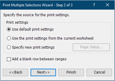 How to print selected columns together on one page in Excel?