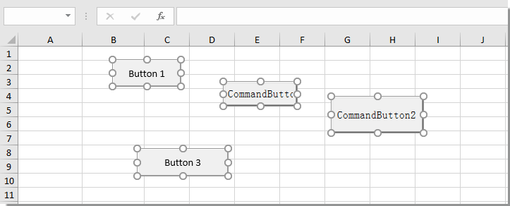 How to remove all buttons or Command buttons in Excel?