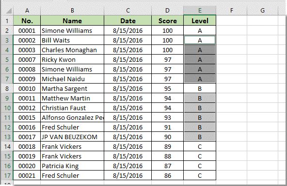 How to repeat a cell value until new value is seen or reached in Excel?