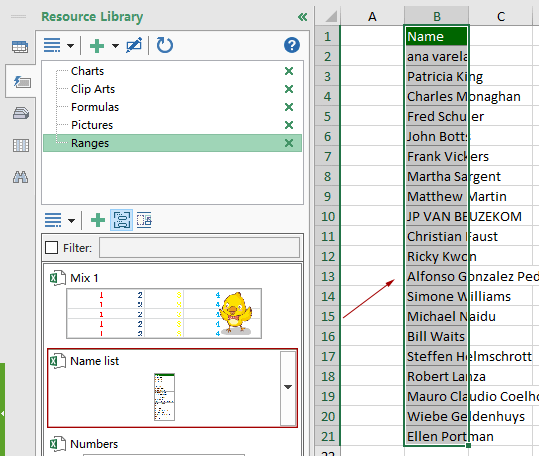How to save frequently used list and reuse it in future work in Excel?