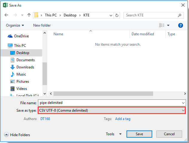 How To Save Or Convert An Excel File As to Pipe Delimited File 