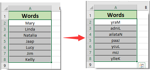 How to scramble letters in words in Excel?