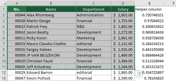 Make random sample selection in Excel (full guide)