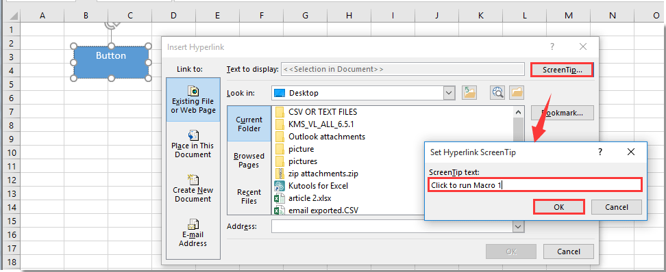 How to add mouse over tip to a certain shape in Excel?