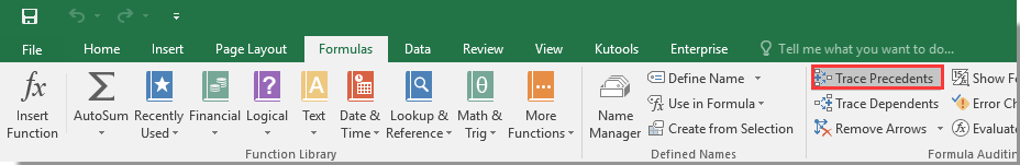How to show arrows to display the relationship between formulas and ...