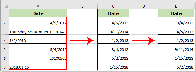 ¿Cómo ordenar las fechas en orden cronológico en Excel?