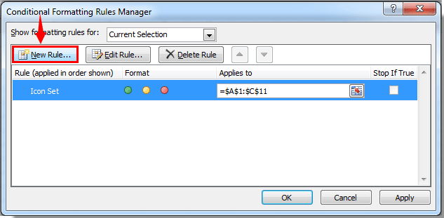 How to use Stop If True when conditional formatting in Excel?