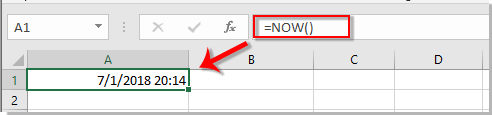 How to display system time or date in Excel?