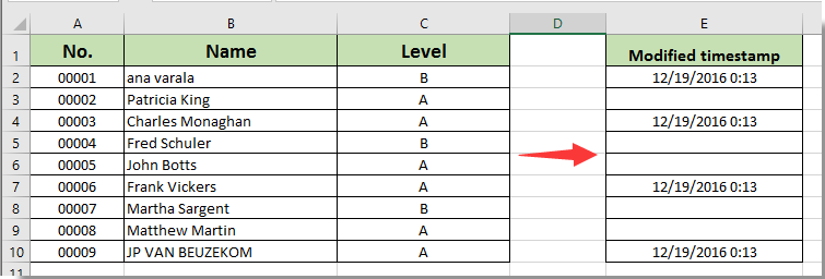How to insert current timestamp when data in another cell changes in Excel?