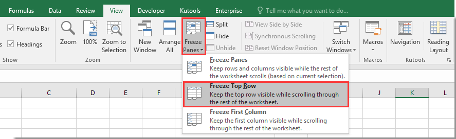 How To Keep Title Row Moving Down With The Page freeze The Title Row 