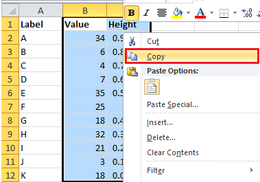 How to create dot plot in Excel?