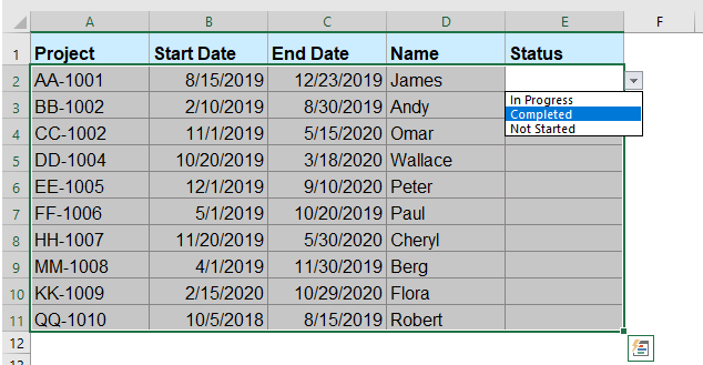 how-to-highlight-rows-based-on-drop-down-list-in-excel