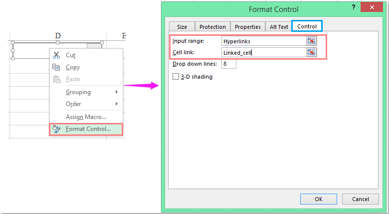 How To Create Drop Down List With Hyperlinks In Excel 