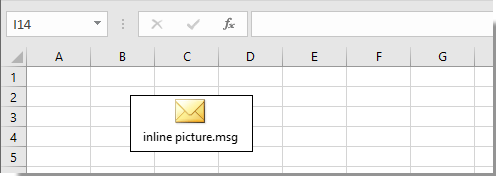 How to insert or embed an Outlook message in Excel?