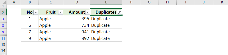 Find, highlight, filter, count, and delete duplicates in Excel