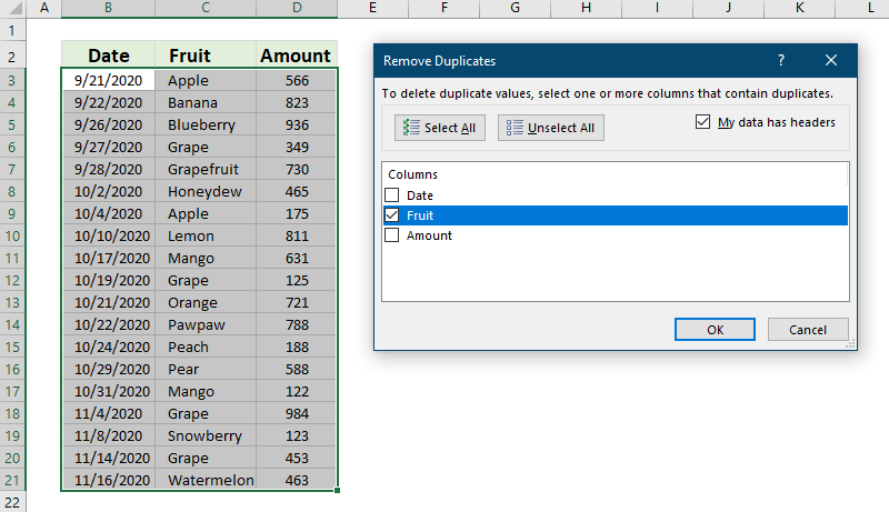 Find, highlight, filter, count, and delete duplicates in Excel