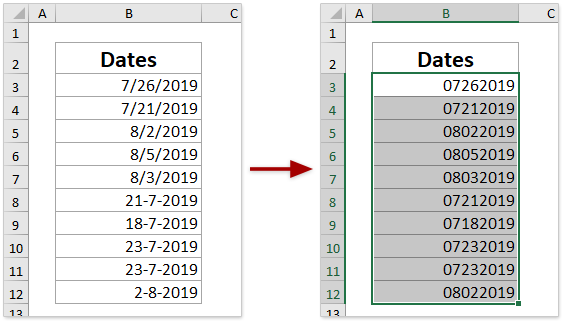 How To Remove All Dashesslashes Hyphens From Dates In Excel
