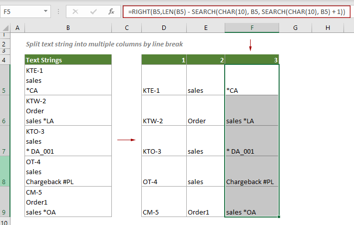Excel tutorial: split text, number, and date cells (separate into ...