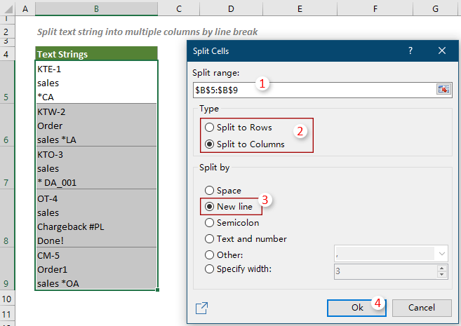 Excel tutorial: split text, number, and date cells (separate into ...