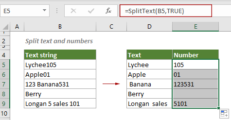 Excel tutorial: split text, number, and date cells (separate into ...