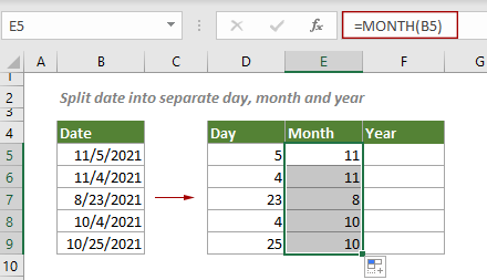 Excel tutorial: split text, number, and date cells (separate into ...