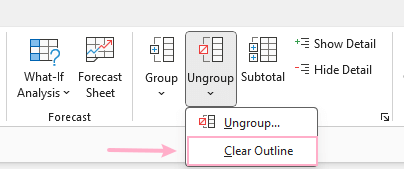 Steps on expanding all collapsed columns or rows in Excel