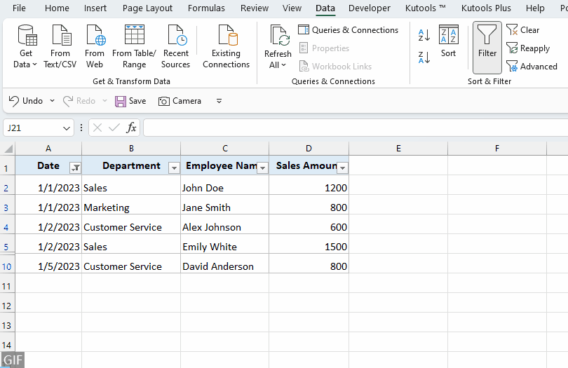 Steps on expanding all collapsed columns or rows in Excel