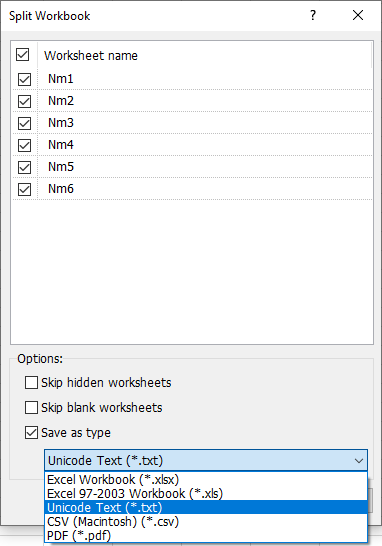 How to export/save each row as text file in Excel?