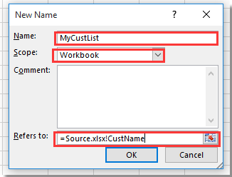 How to create external data validation in another sheet or workbook?