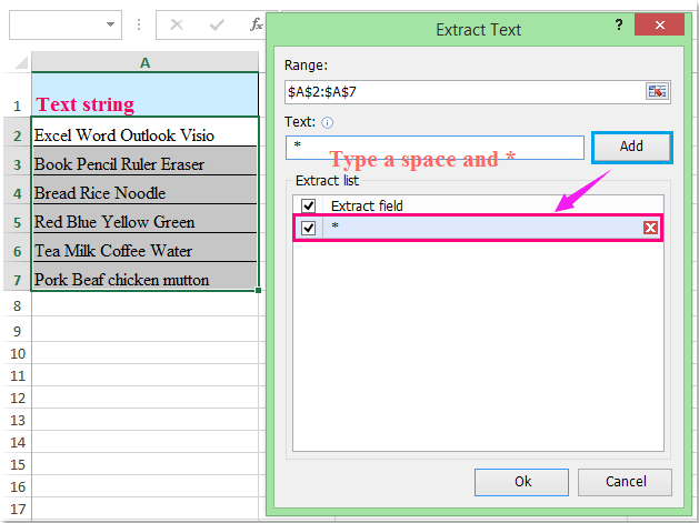 How to extract all but first / last word in Excel?