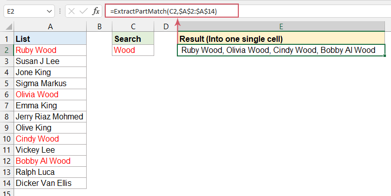 How To Extract All Partial Matches In Excel 