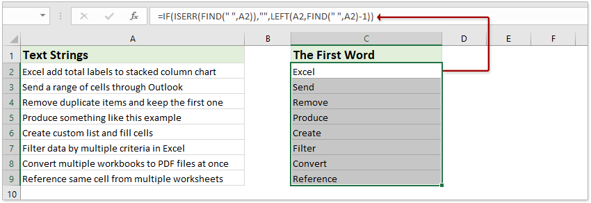 How To Extract First Last Nth Word From Text String In Excel 