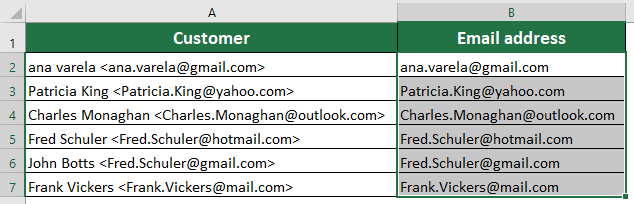 Quickly extract email address from text string in Excel - A full guide