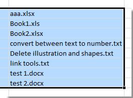 How to quickly extract filename from full path in Excel?