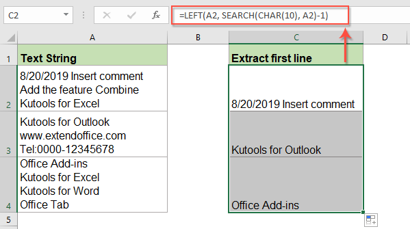 How To Extract The First Or Last Line From A Multi line Cell In Excel 