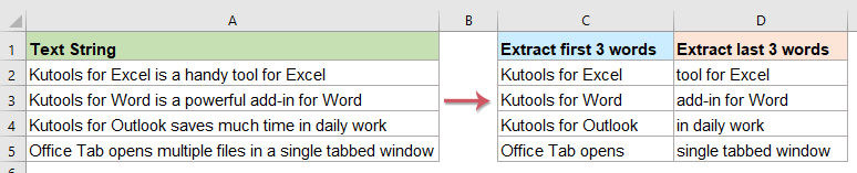 How To Extract First Or Last Two Or N Words From Text String 