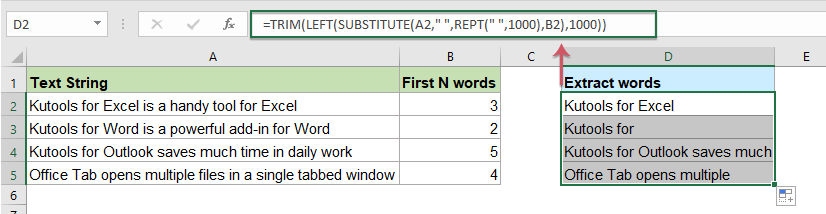 How To Extract First Or Last Two Or N Words From Text String 